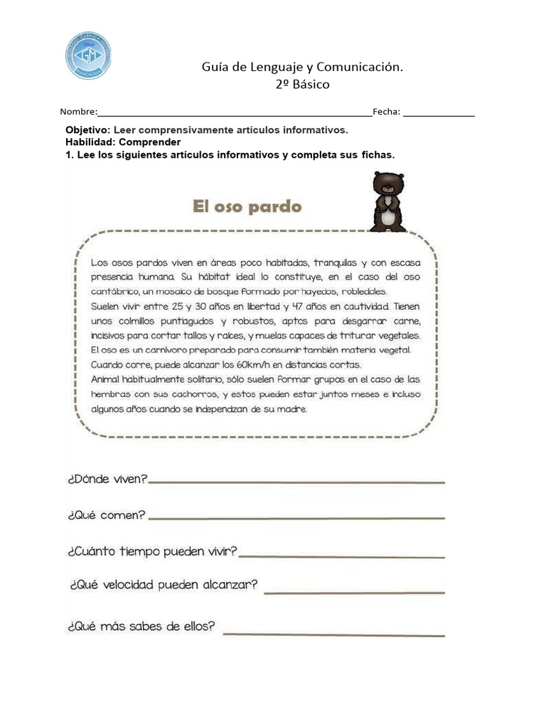 Guia Texto Informativo | PDF