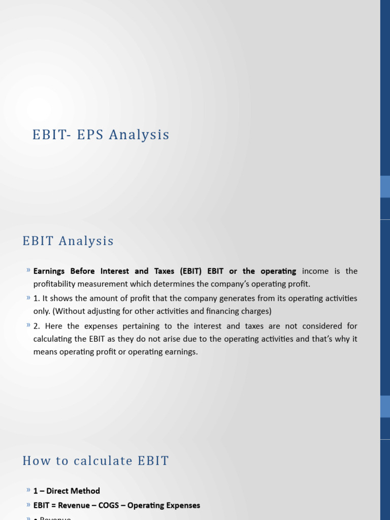 EBIT - EPS Analysis | PDF | Cost Of Goods Sold | Net Income