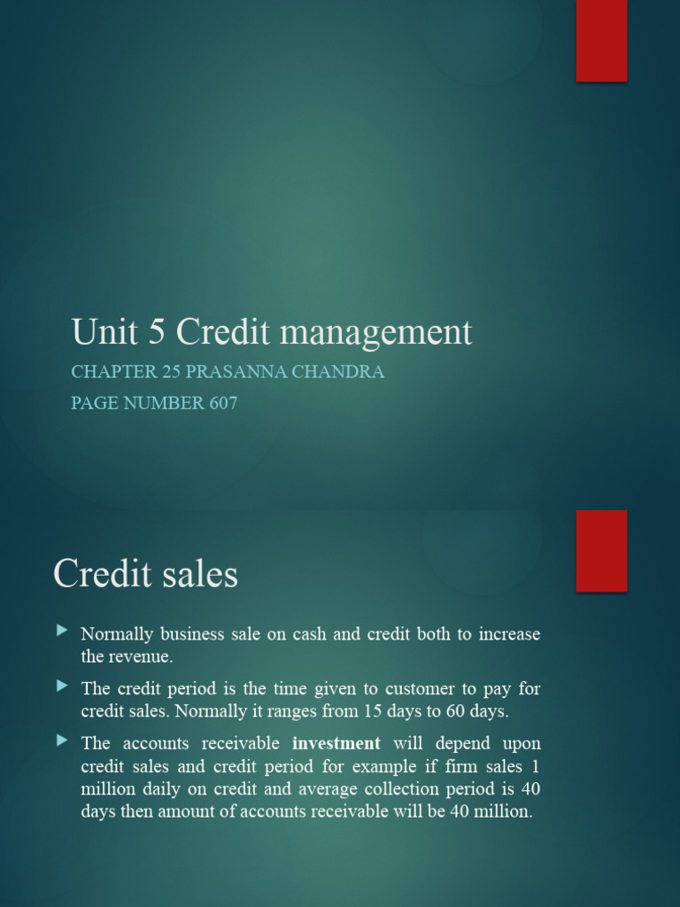 Credit Management | PDF | Finance & Money Management | Credit