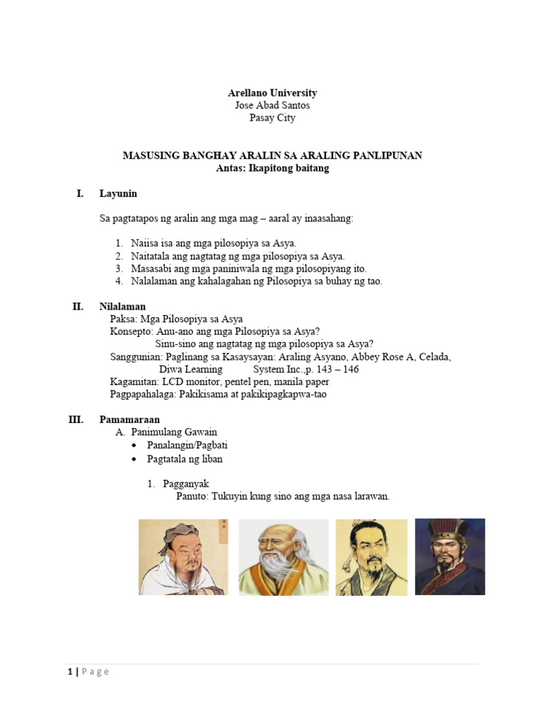 LP Ap 7 Pilosopiya Sa Asya Semi Detailed - Compress | PDF