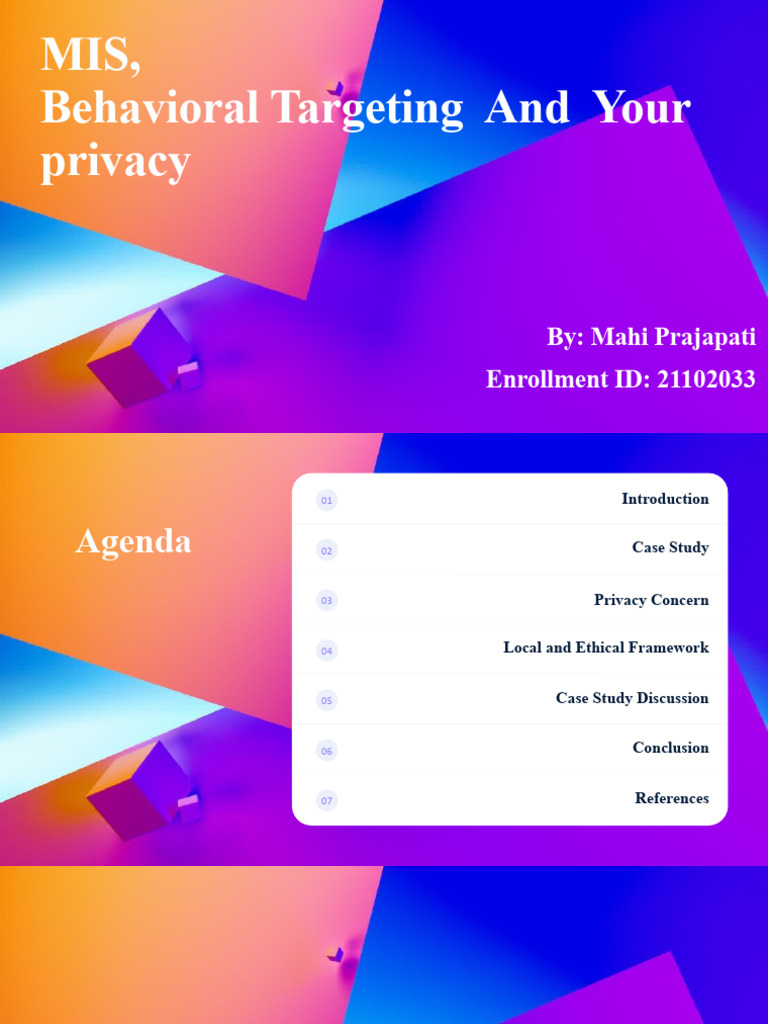 Case Study - MIS, Behavioral Targeting and Your Privacy | PDF | Privacy | Internet Privacy