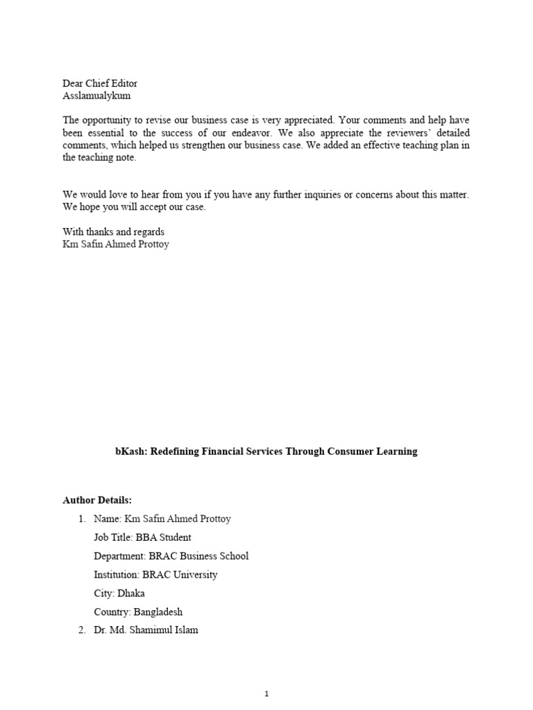 bKash case REVISED | PDF | Innovation | Financial Inclusion