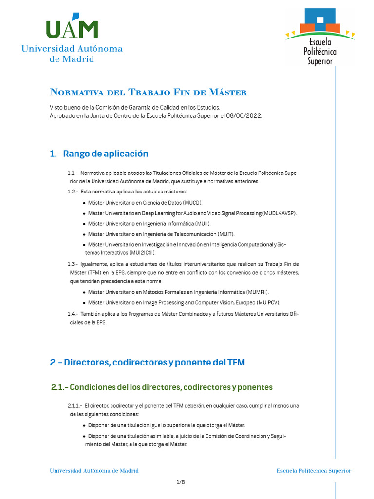 Normativa_TFMs_EPS | PDF | Science