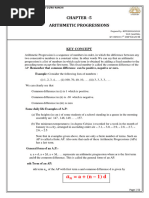 Chapter 5 ARITHMETIC PROGRESSIONS Class 10 CBSE | PDF