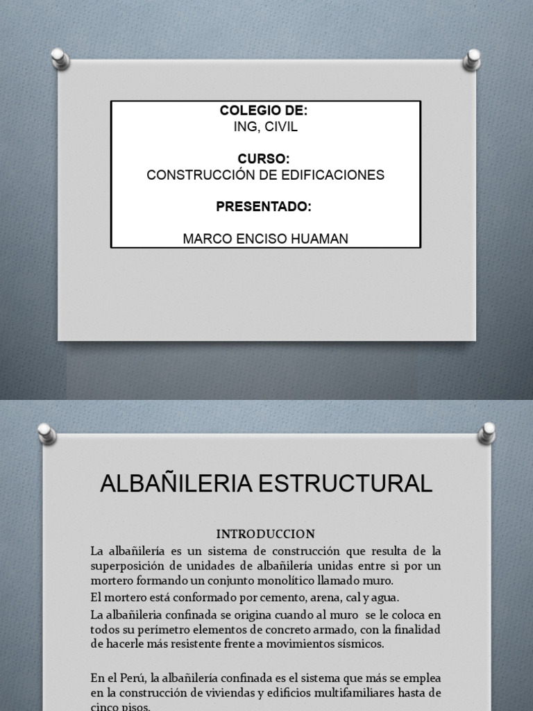 Albañileria Estructural Pdf Albañilería Fundación Ingeniería