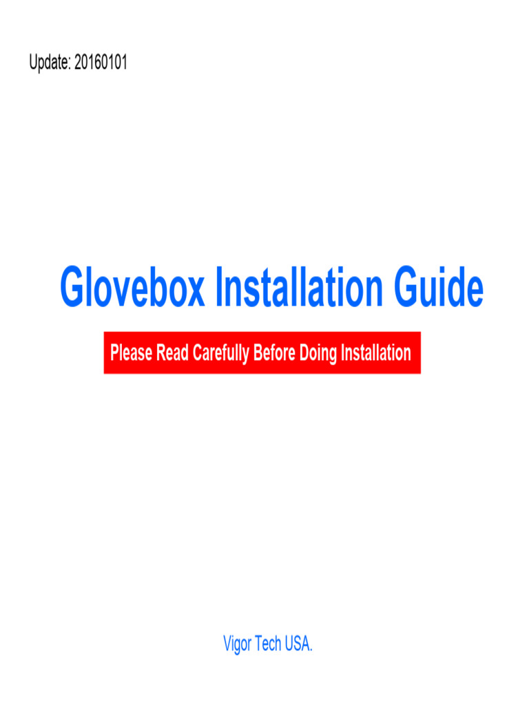 4) Glovebox Installation Guide V 1.1.16 | PDF | Pipe (Fluid Conveyance ...