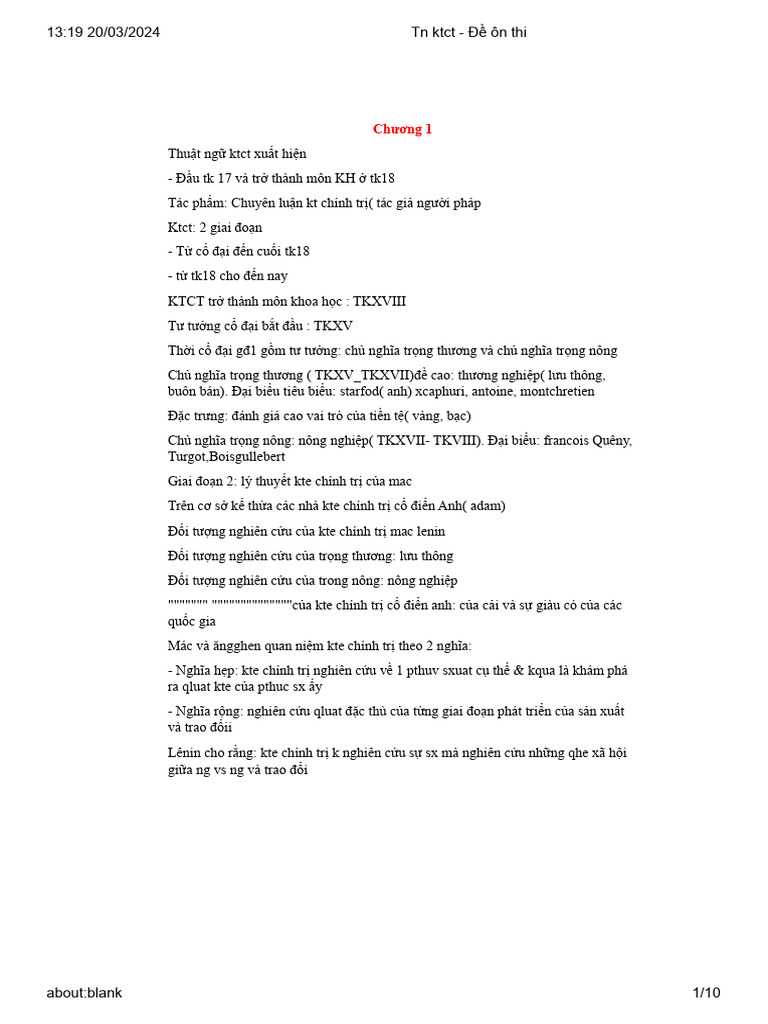 Tn ktct Đề ôn thi lý thuyết | PDF