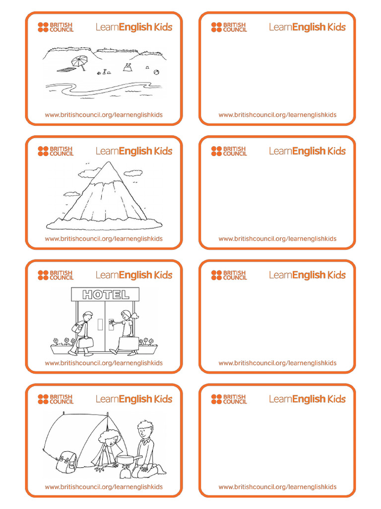 Flashcards Holidays BW | PDF