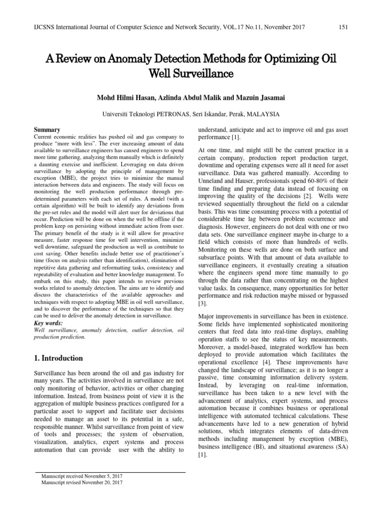 Petronas Anomaly Detection Methods For Optimizing Oil Well Surveillance ...