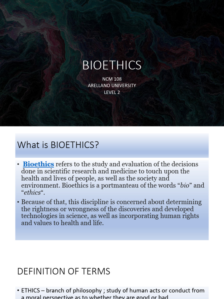 Bioethics PDF | PDF | Bioethics | Natural Law