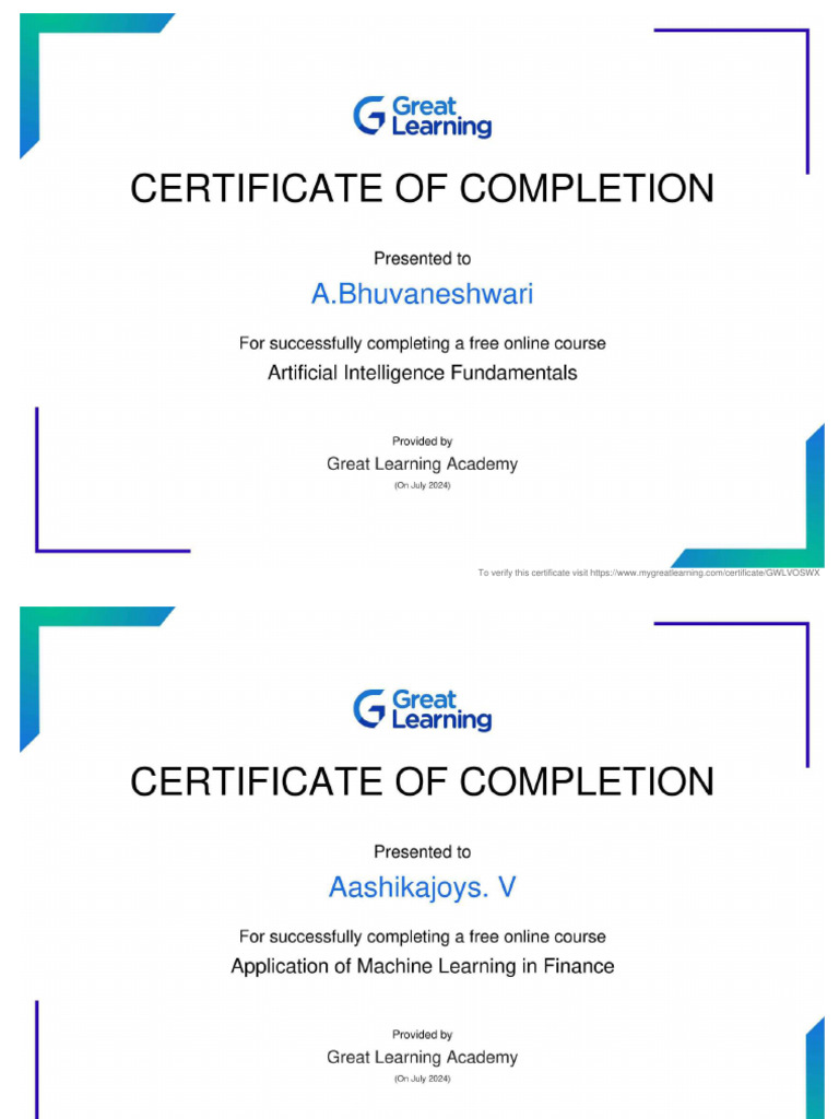 Certificates | PDF