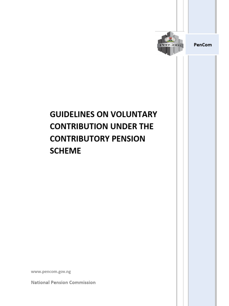 Guidelines for Voluntary Pension Contributions | PDF | Pension | Retirement