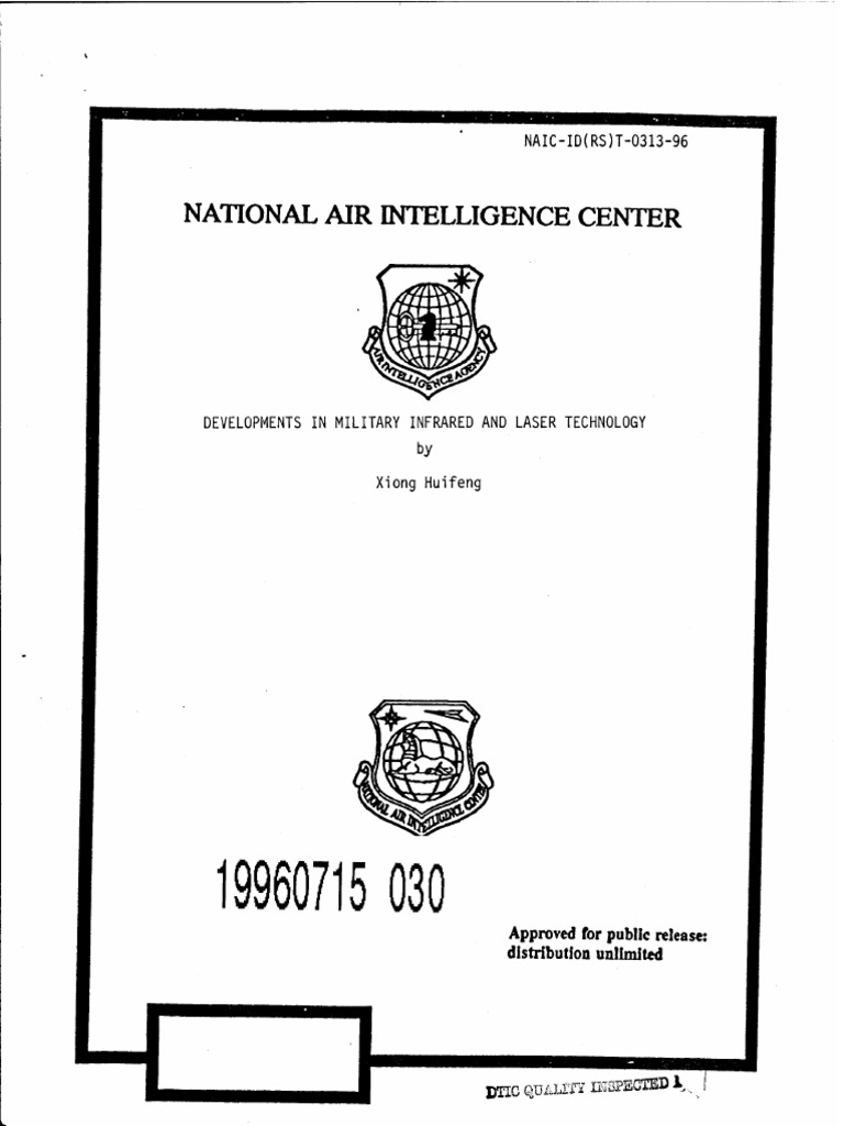 Developments in Military Infrared and Laser Technology | PDF