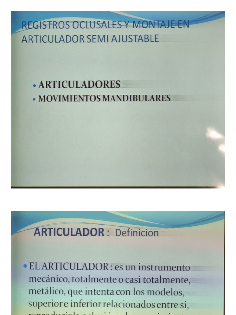 Registros Oclusales | PDF