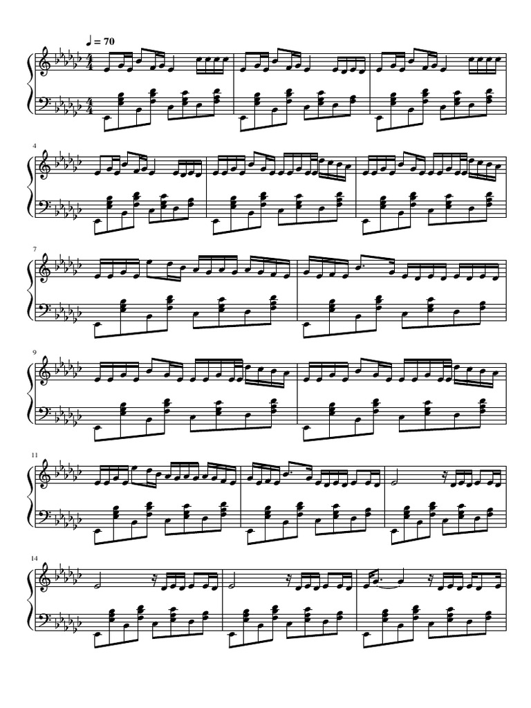 Virtual Love Piano Sheet Music | PDF