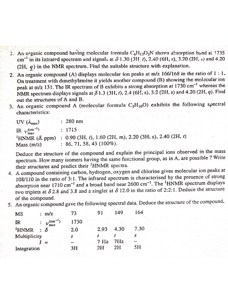 Spectroscopic Problems | PDF