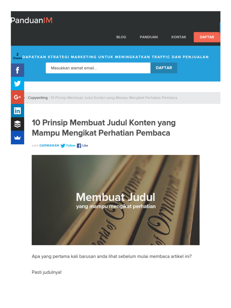 10 Cara Membuat Judul Artikel Yang Menarik + 10 Template Judul Dalam ...
