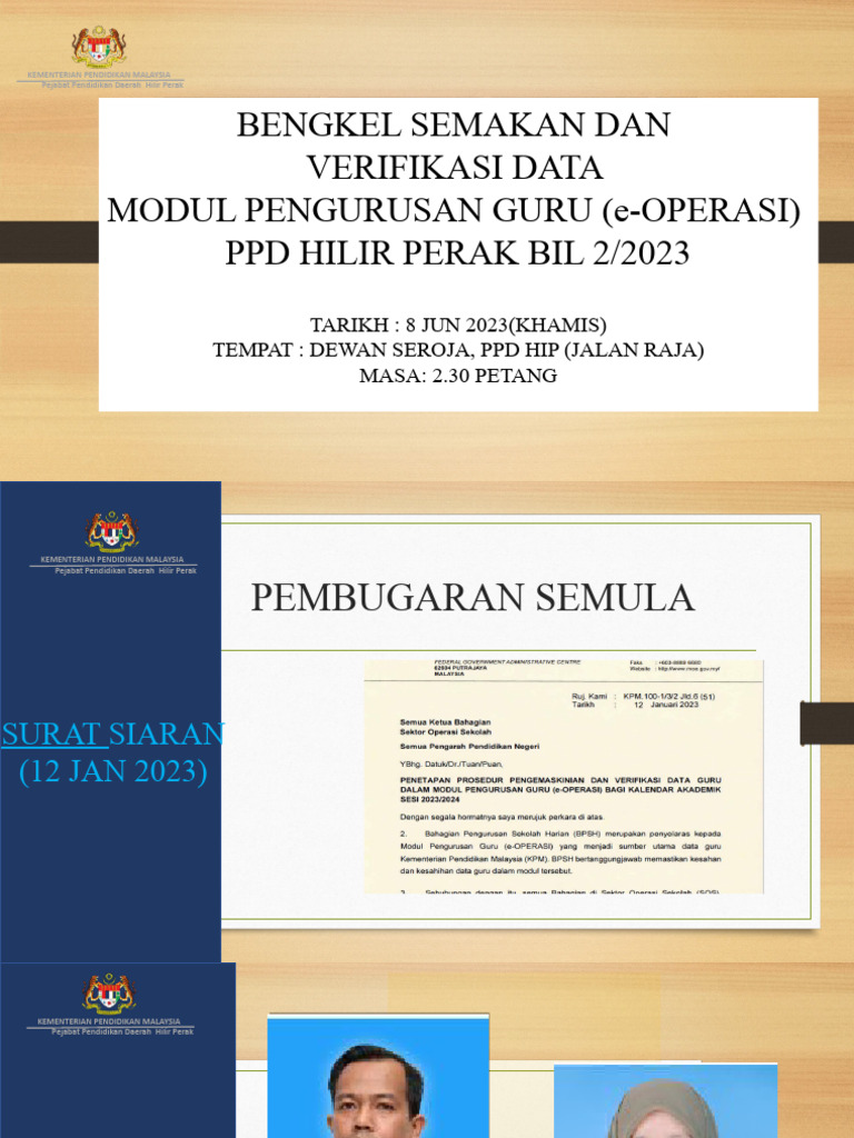 BENGKEL VERIFIKASI - 8JUN - Eoperasi BIL 2 - 2023 | PDF