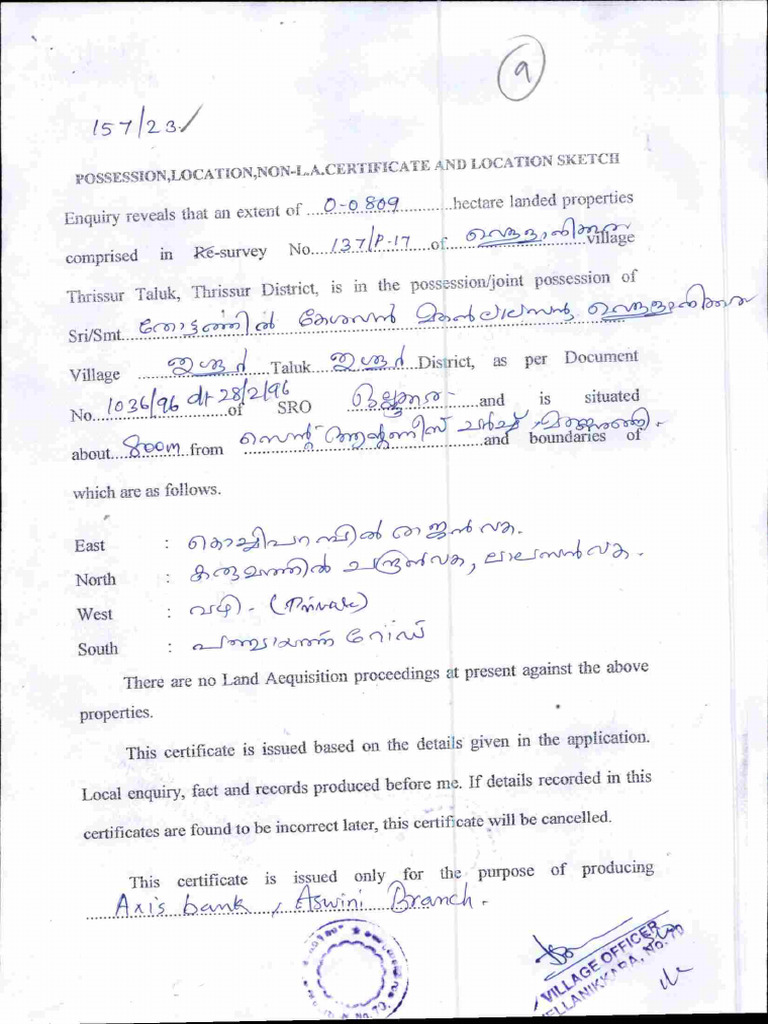 Possession Certificate 157 | PDF