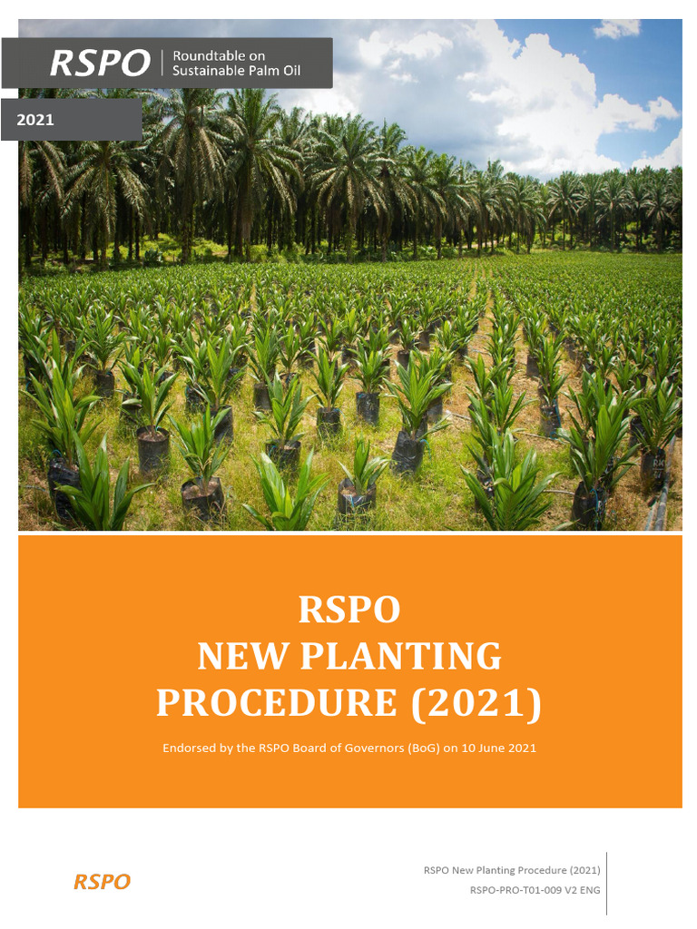 RSPO New Planting Procedure Overview | PDF | Greenhouse Gas