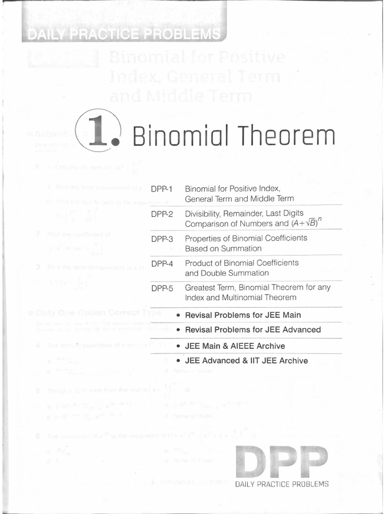 DPP Binomial | PDF
