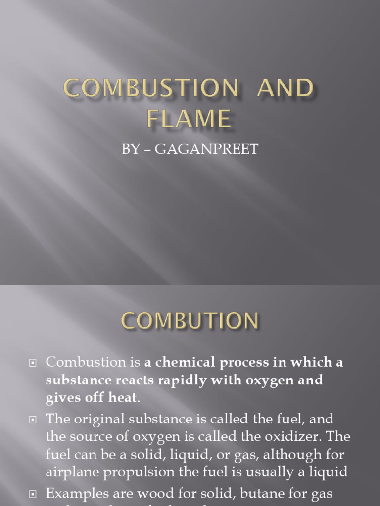Combustion and | PDF