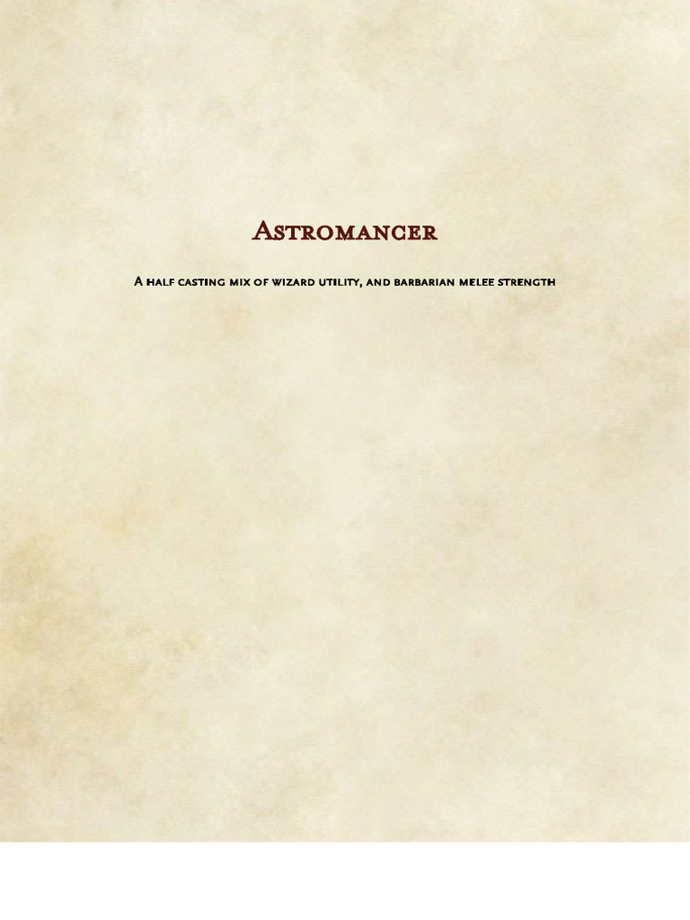 Astromancer | PDF