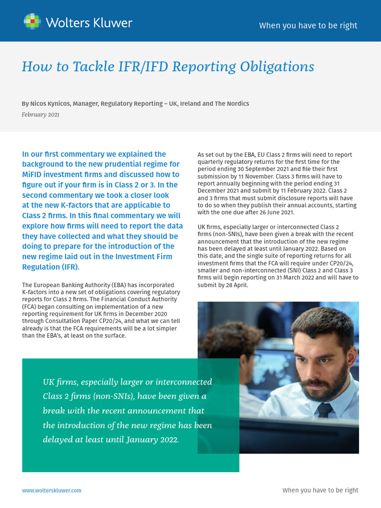 How To Tackle IFR/IFD Reporting Obligations: When You Have To Be Right ...