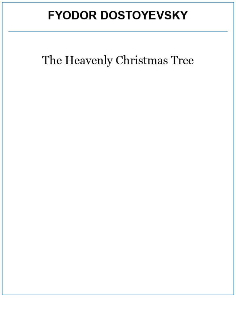 The Heavenly Christmas Tree Story | PDF