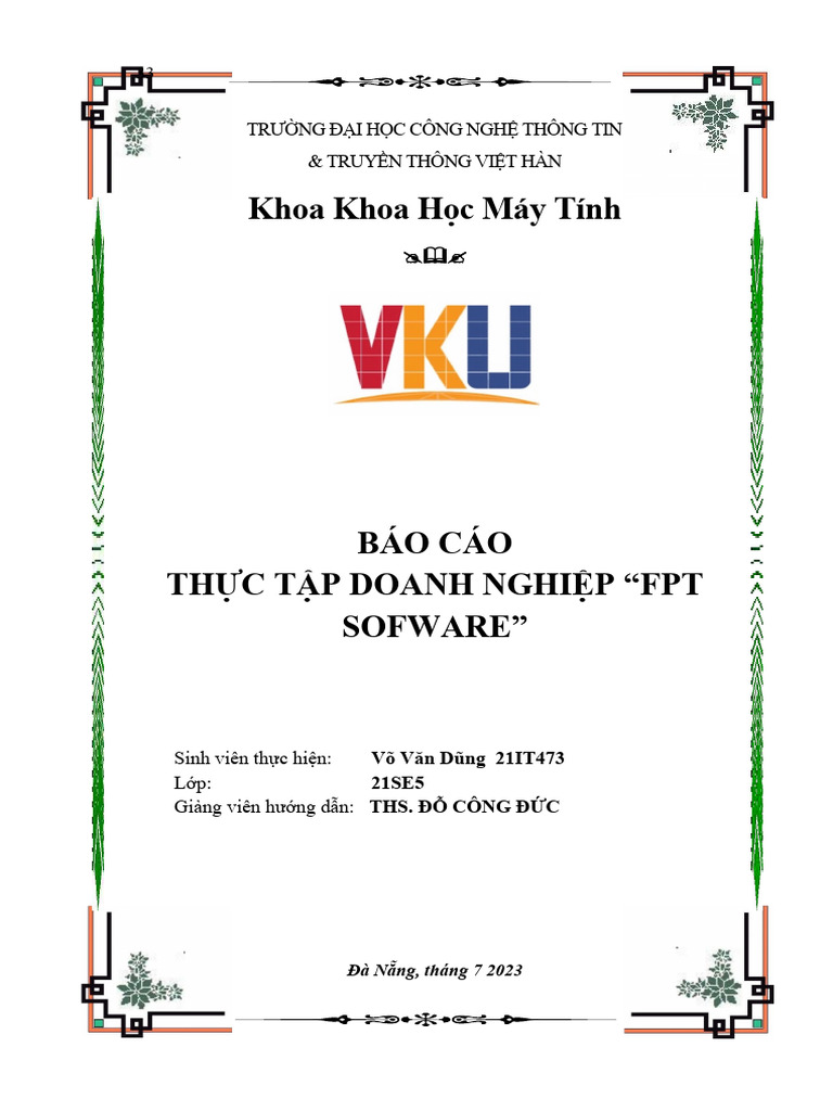 Bao Cao Thuc Tap | PDF