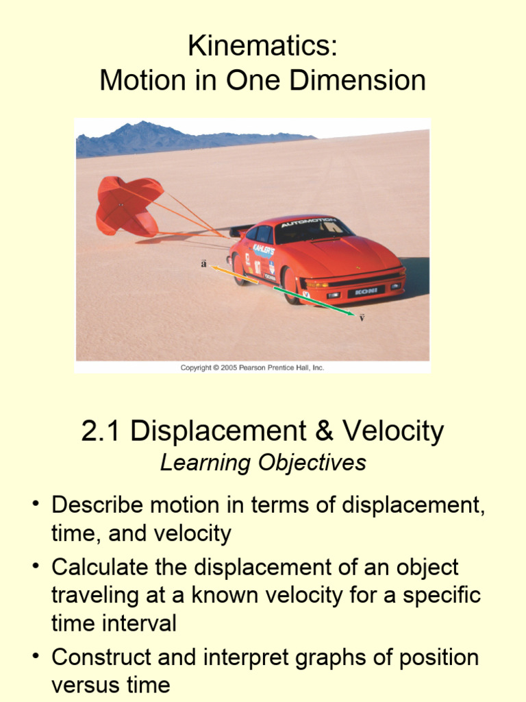 HP 02 Motion in One Dimension (This One) | PDF | Velocity | Acceleration