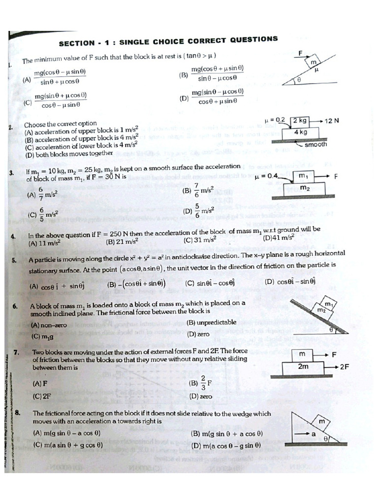 Friction Extra Practice ADV | PDF