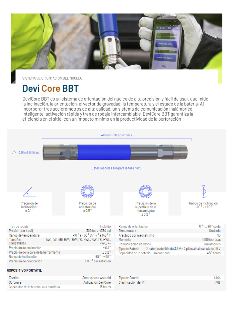 Caracteristicas DEVICORE | PDF | Software de la aplicacion | Sensor