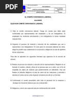 7 Formatos Comite de Convivencia Laboral | PDF | Votación | Elecciones