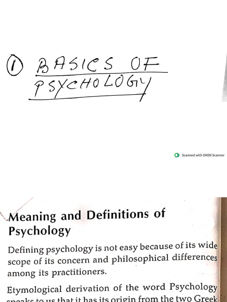 Basics of Psychology | PDF
