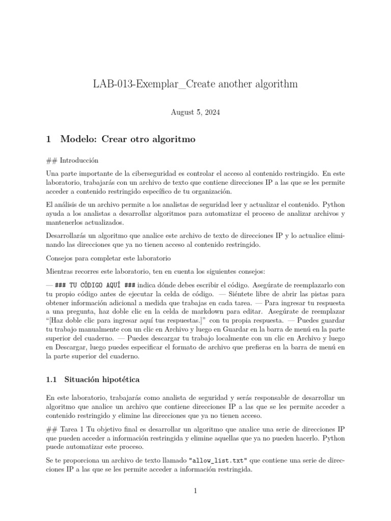 LAB-013-Ejemplo - Crear Un Nuevo Algoritmo | PDF | Archivo de computadora | Python (lenguaje de ...