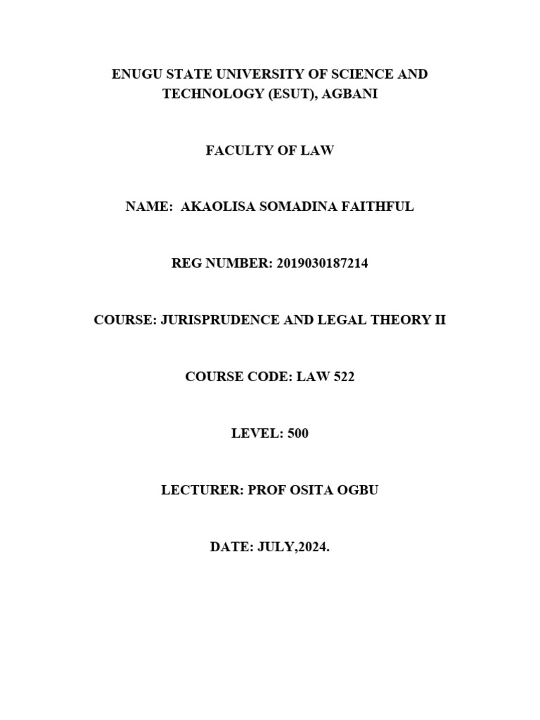Somadinaaa 082021 Pdf Jurisprudence Natural Law