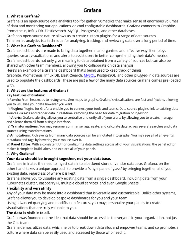 Visualisation Grafana Most Important 20 | PDF | Software | Computing