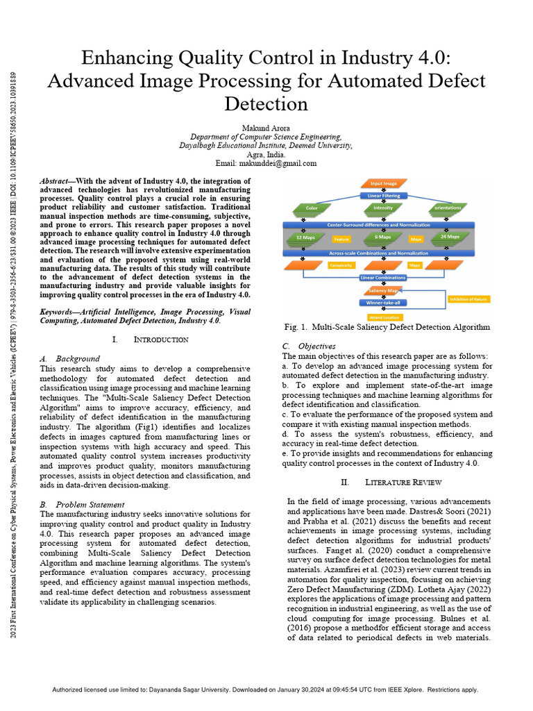 Enhancing Quality Control in Industry 4.0 Advanced Image Processing For ...