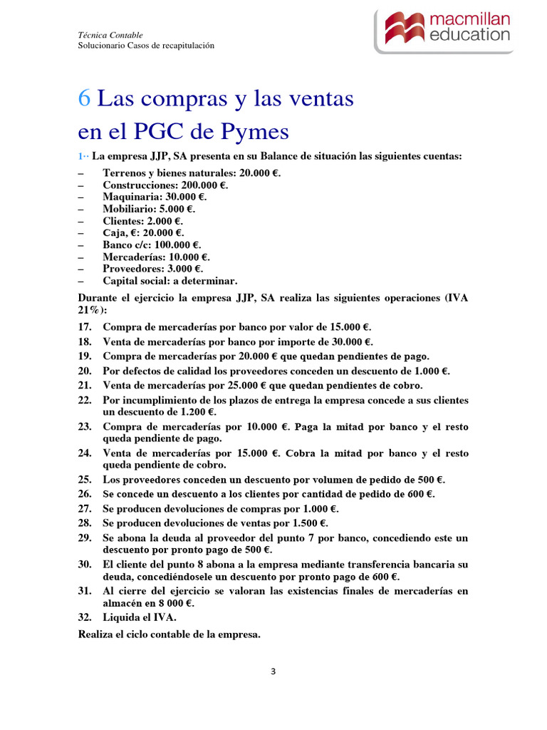 8 - U6 Pag 14X Casos de Recapitulacion-Enunciado y Solucion | PDF | Contabilidad | Hoja de balance