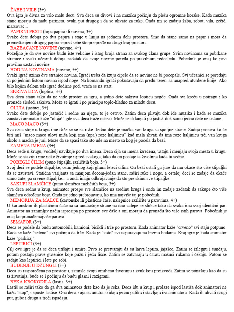 Animacija Igre | PDF