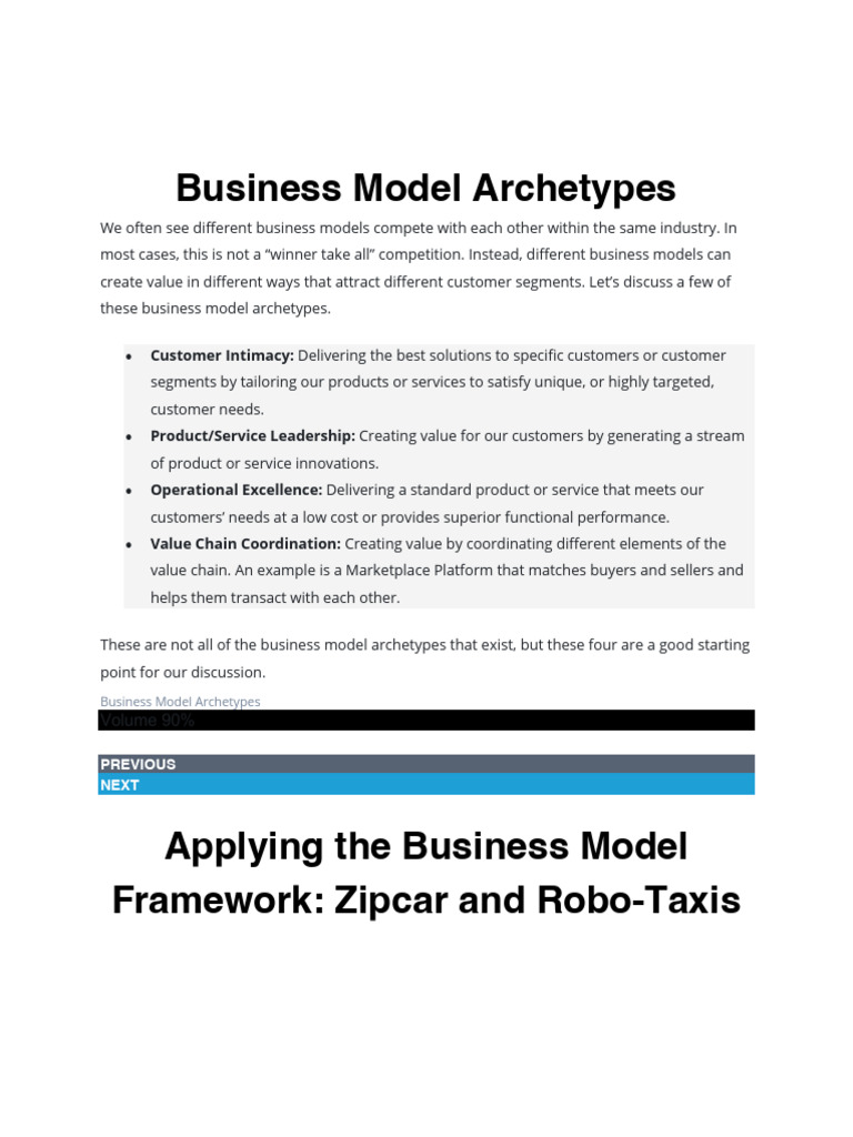 Business Model Archetypes | PDF | Business Model | General Motors