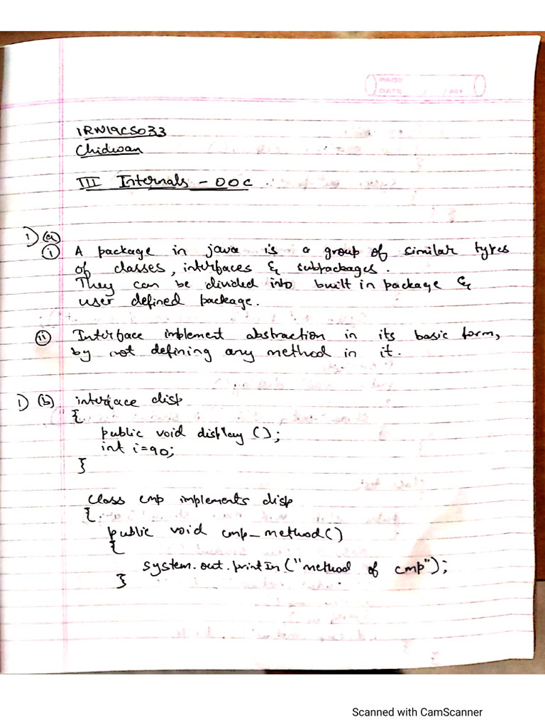 III Internals - OOC | PDF