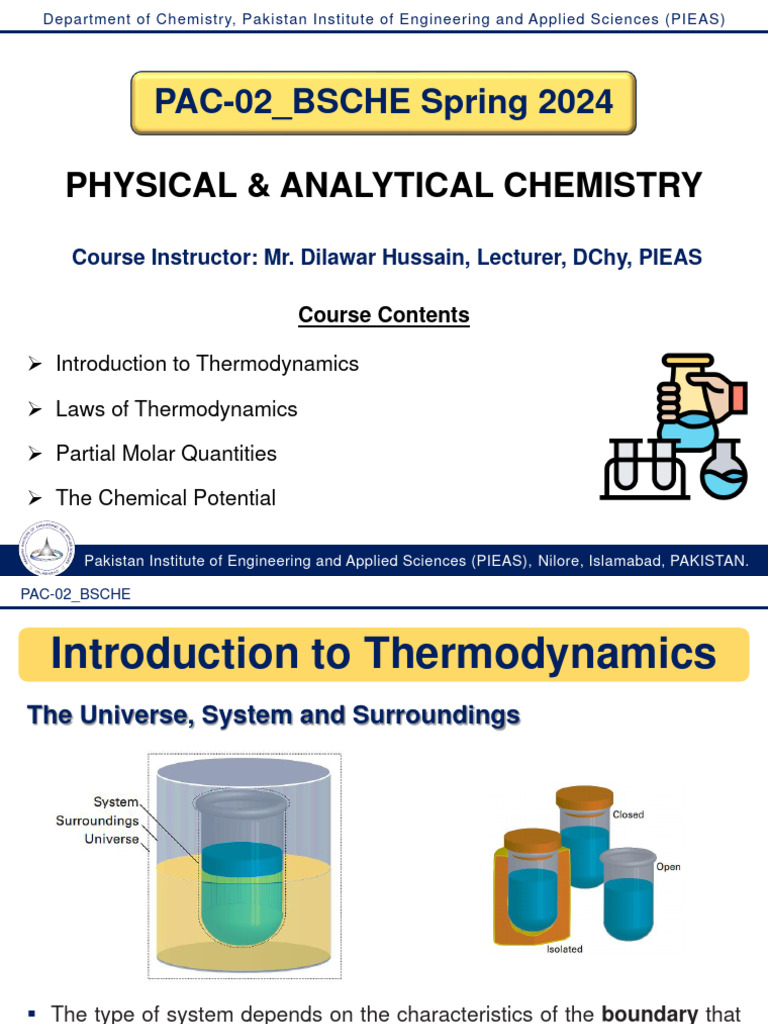 PAC-02 BSCHE Spring 2024 | PDF | Entropy | Gibbs Free Energy