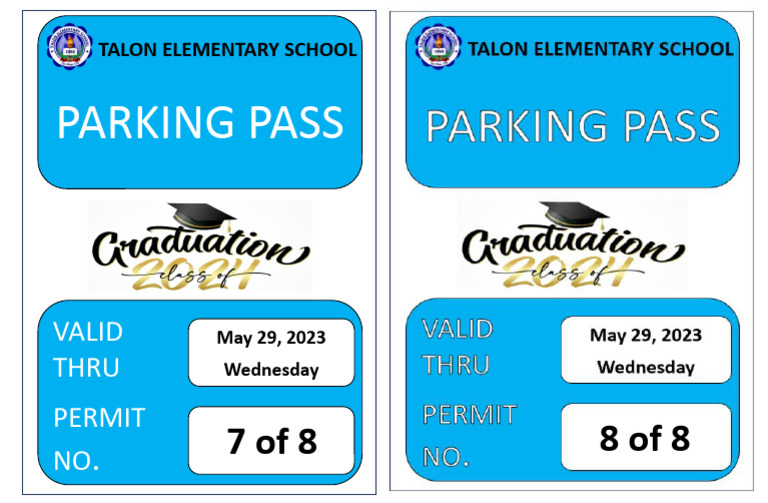PARKING PASS Graduation 2024 | PDF