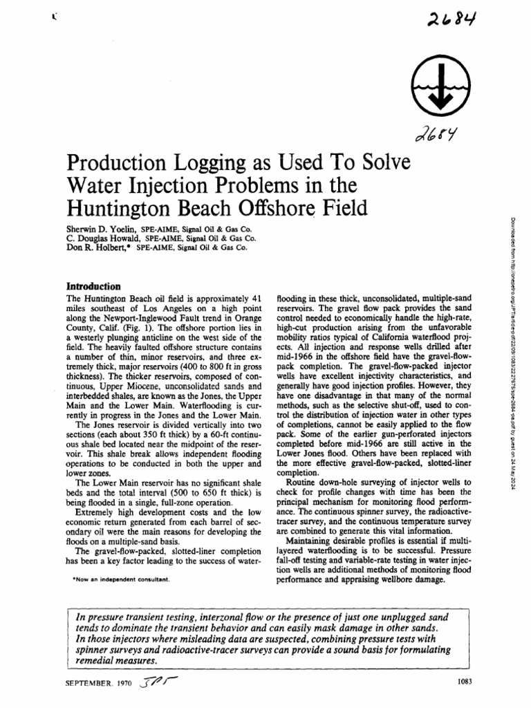 Production Logging for Water Injection Issues | PDF | Petroleum ...