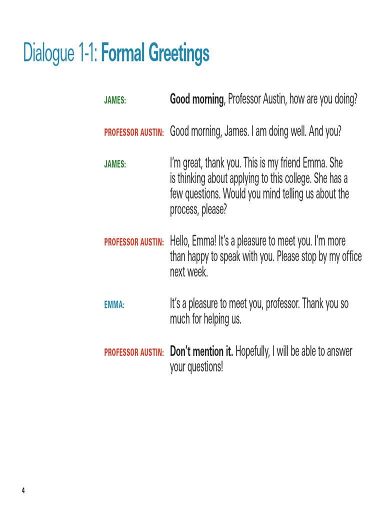 Greetings and Introductions | PDF | Stress (Linguistics) | Linguistics