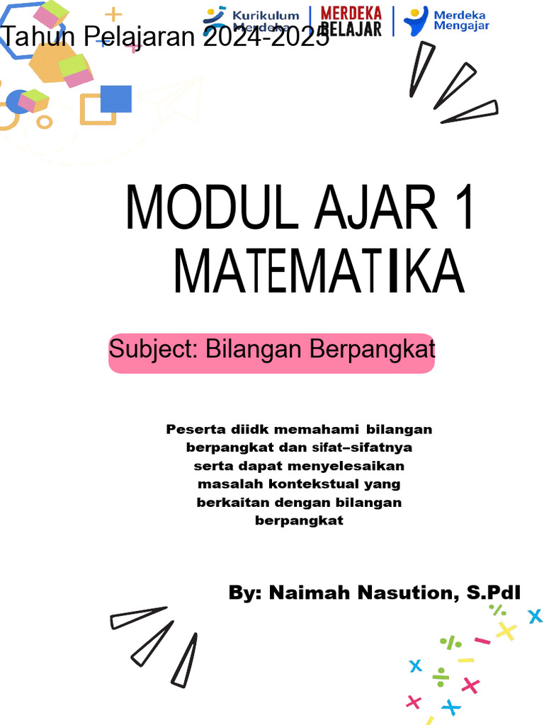 3200 3 - Modul Ajar 1 Bil - Berpangkat | PDF | Karier & Perkembangan | Sains & Matematika