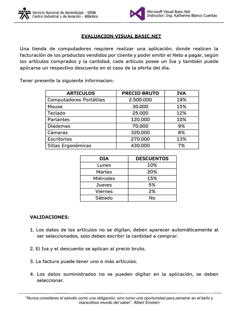 Aplicación de Facturación en Visual Basic.Net | PDF | Software | Equipo de oficina
