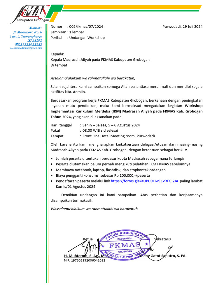 02 Undangan Workshop 2024 | PDF